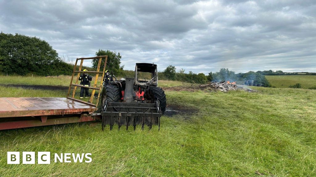 Devon driver escapes farm vehicle fire unhurt