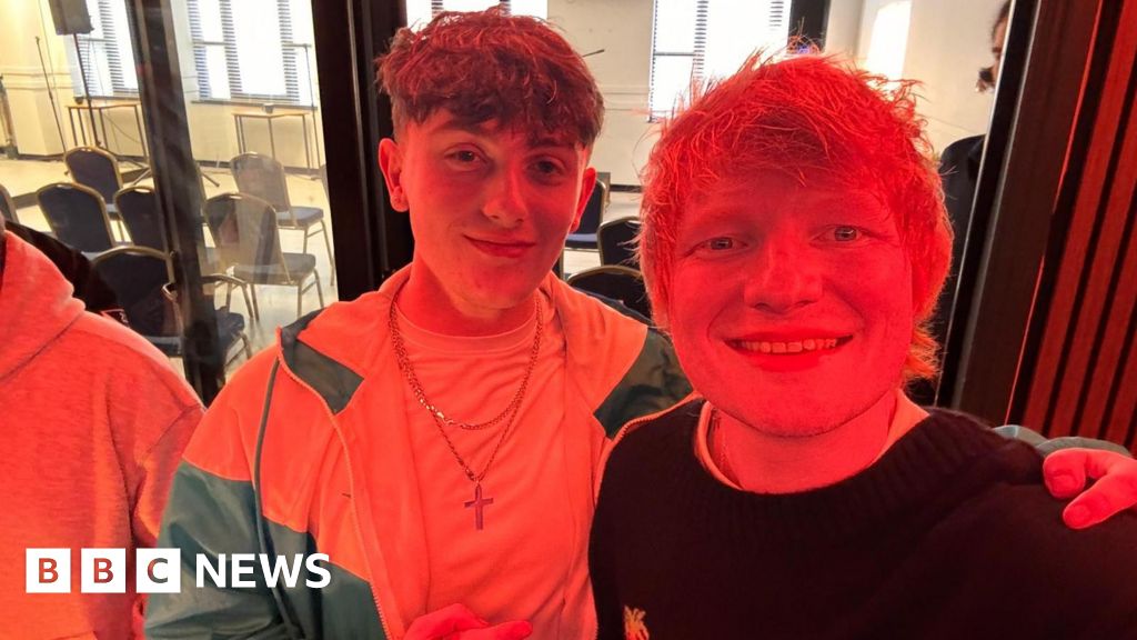 Ed Sheeran: Belfast rappers 'buzzing' after surprise visit and performance