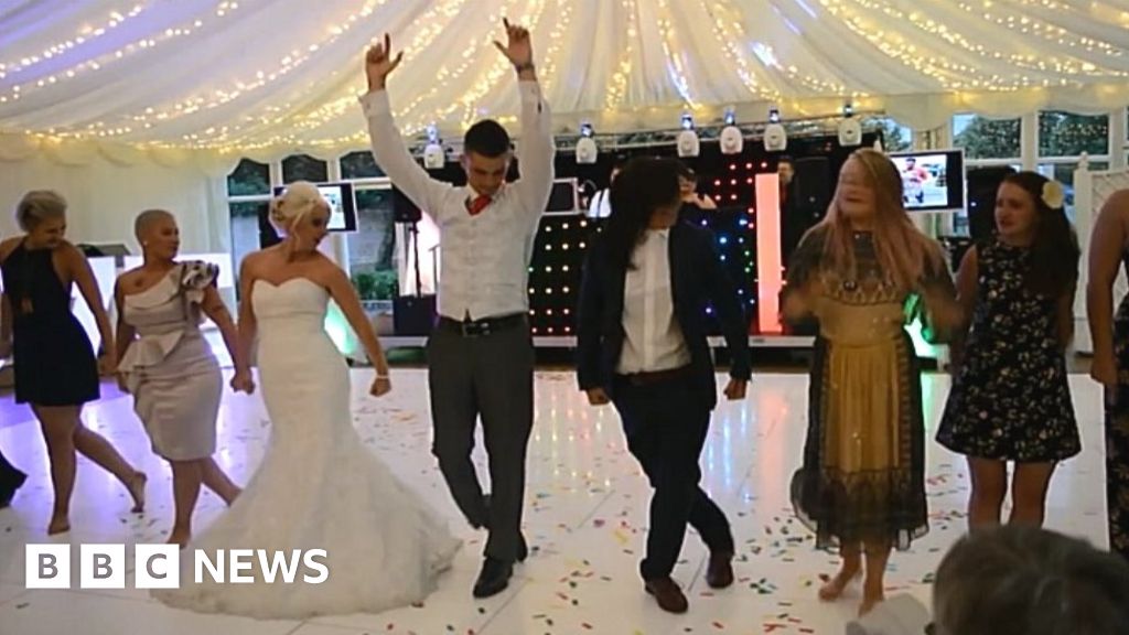 Essex wedding dance video goes viral - BBC News