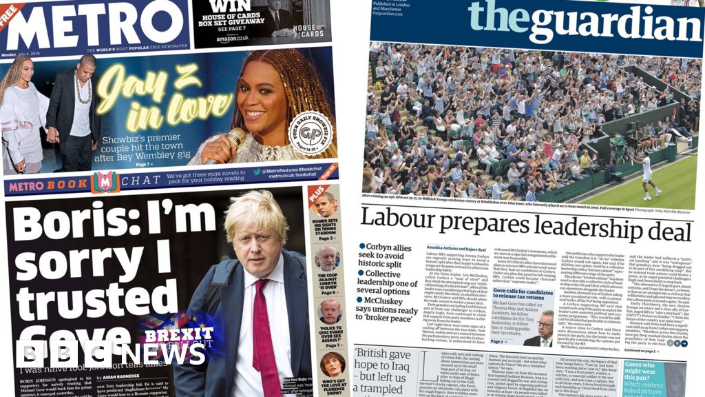 Newspaper review: 'Sorry I trusted Gove' and Labour 'prepares deal ...