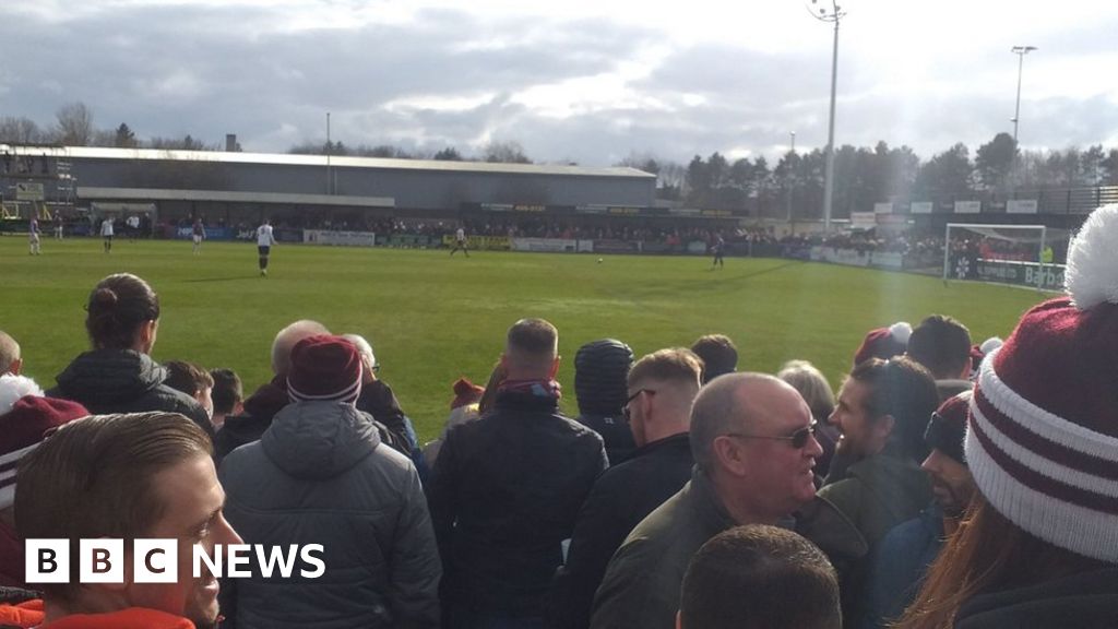 South Shield FC record crowd as football matches postponed - BBC News