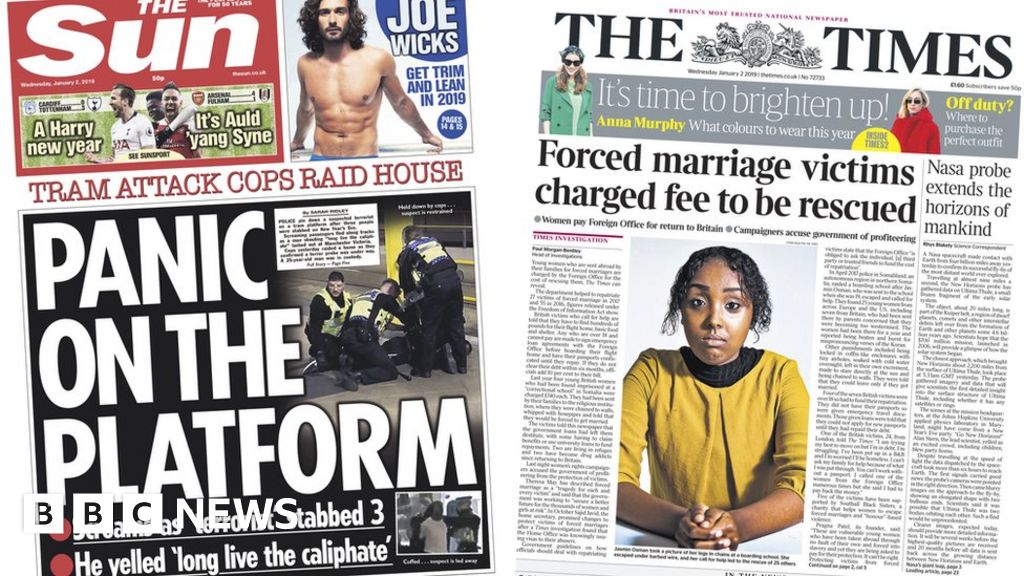 Newspaper headlines: 'Panic on the platform' - BBC News