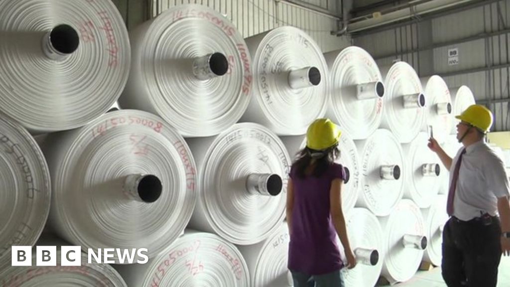 How Taiwan company makes paper from stone - BBC News