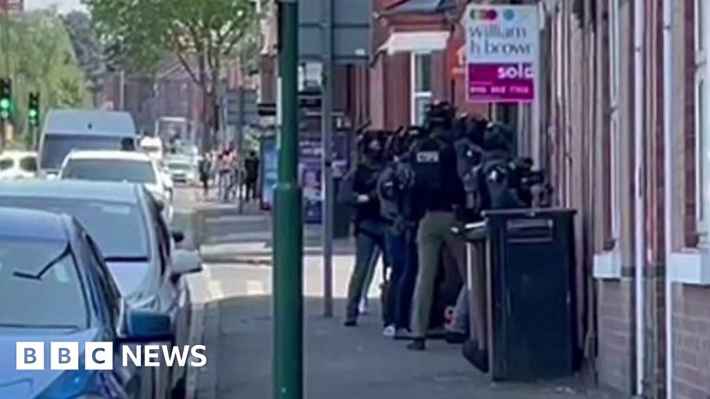 Nottingham attacks: Footage shows armed police raid in city