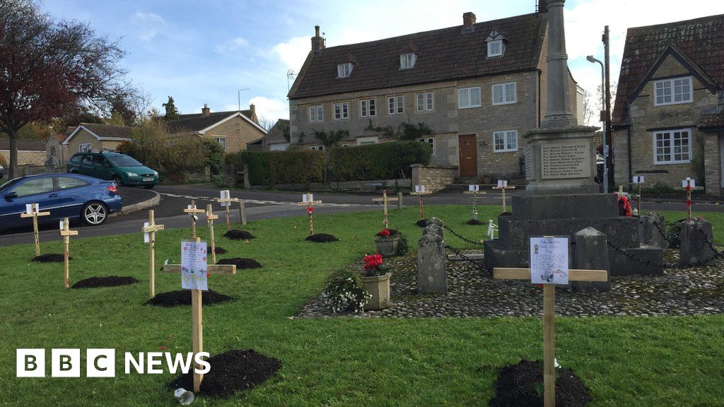 Armistice Day: WW1 graves dug on Rode village green