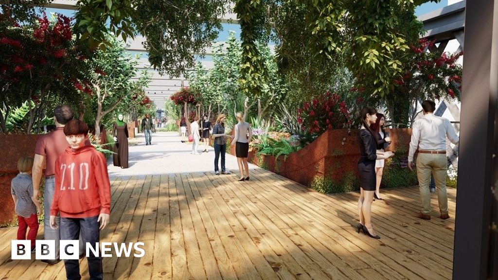 New York-style urban park plan for Manchester viaduct submitted - BBC News