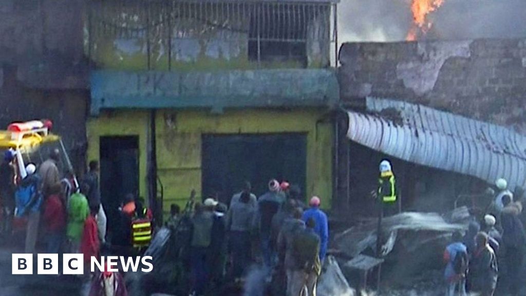 Kenya's Nairobi market blaze: Assessing the damage at Gikomba - BBC News