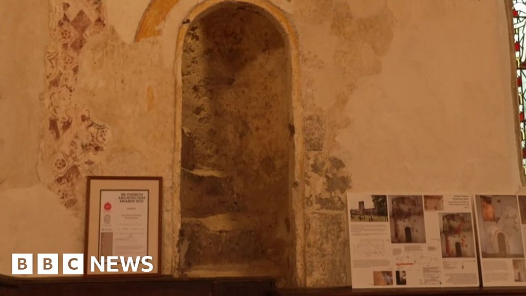 Devon church's steps revealed after being hidden for centuries