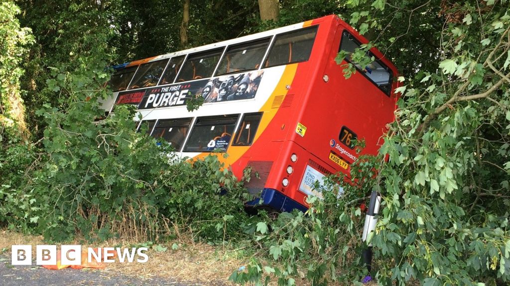Hampshire bus crash: Boy, two, among 13 injured - BBC News
