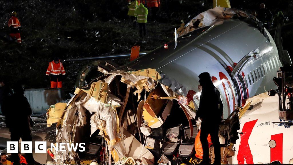 Turkey plane: Passenger jet skids off runway and breaks apart