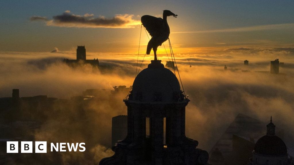 Liverpool winter weather produces stunning city views