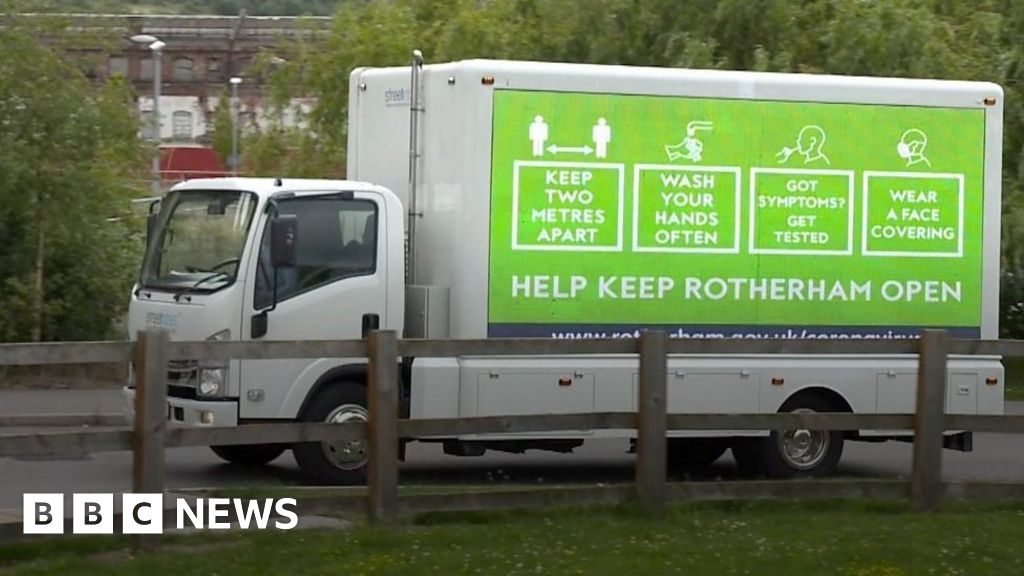 Rotherham's anti-coronavirus messaging van takes to the streets - BBC News