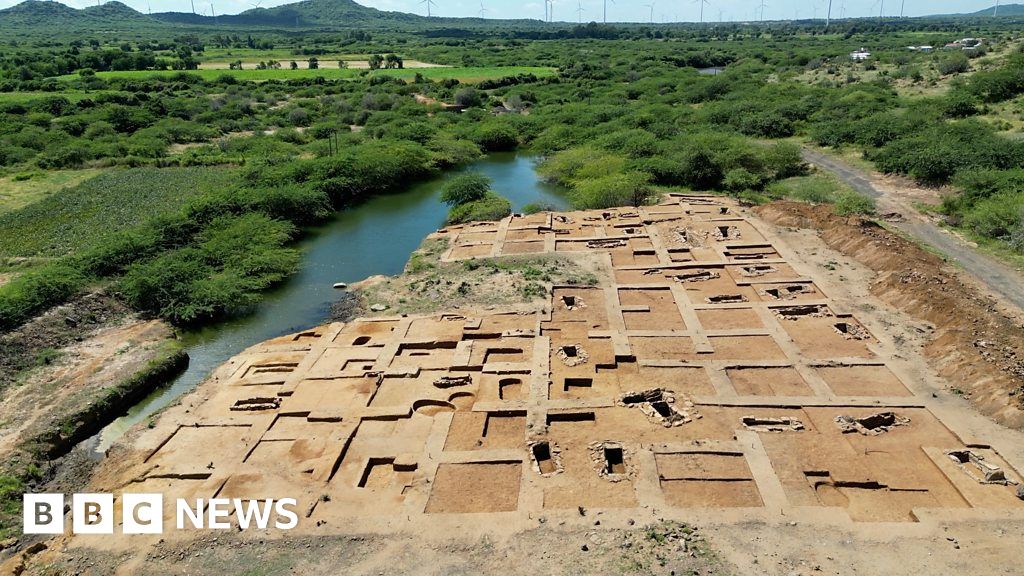 Gujarat: Drone footage of a mass graveyard of early Indians - BBC News