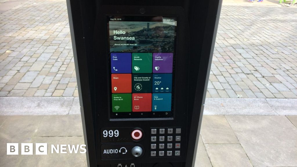 Swansea phone boxes to be wi-fi and charging hubs - BBC News