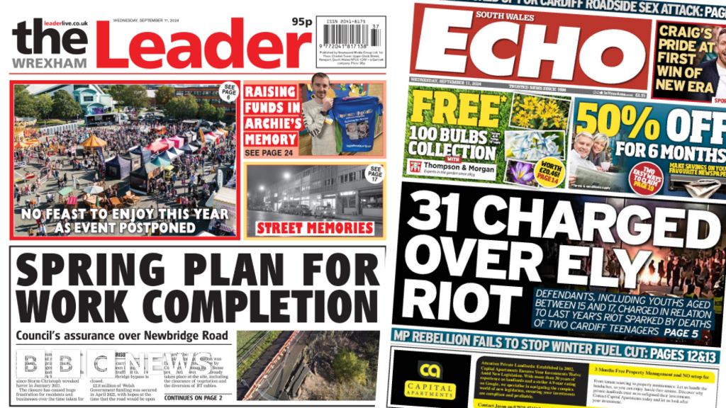 Wales' papers: Milestone for new care home and Ely riot charges