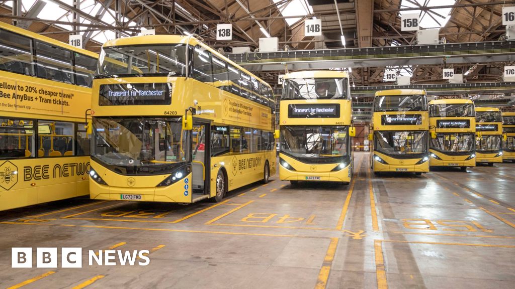 Greater Manchester: Bee Network bus rebrand cost more than £500k - BBC News
