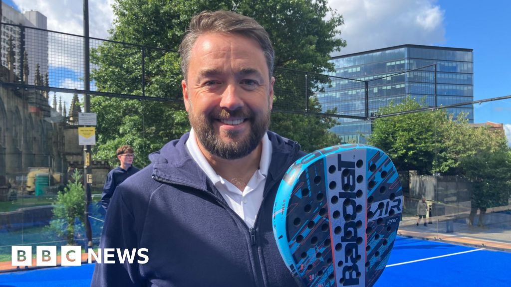 'I'm into it': Jason Manford's pushes Padel passion in Manchester - BBC ...