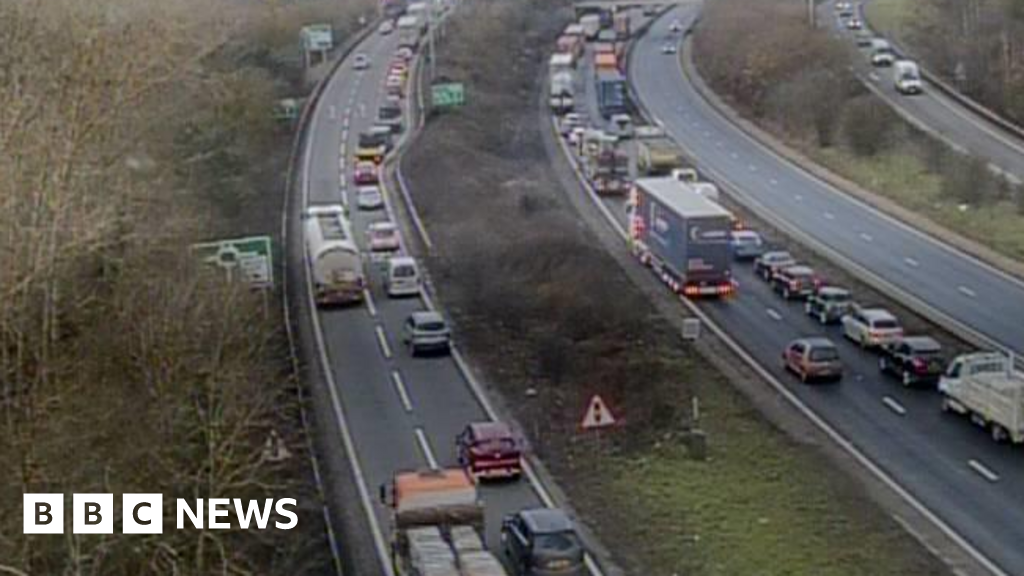 A14 near Ipswich reopens after car fire and fuel spill