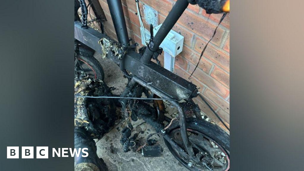 Warning issued as e-bike starts house fire in Nuneaton - BBC News