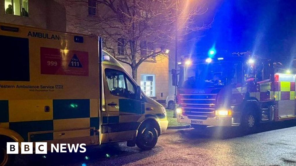 Poundbury: Person asleep on sofa rescued from smoke-filled flat - BBC News