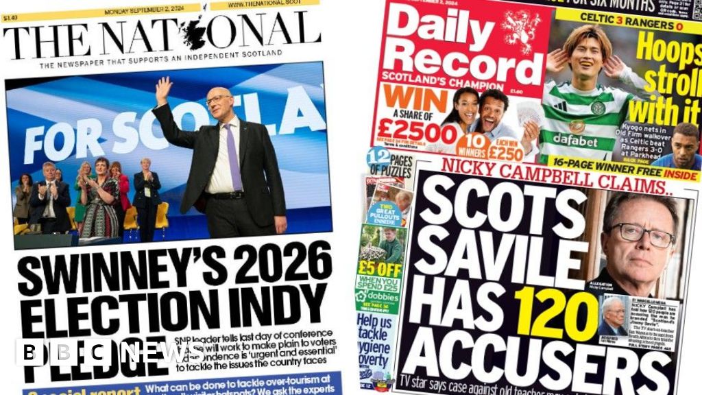 Scotland papers: SNP indy pledge and star's 'Scots Savile' claim