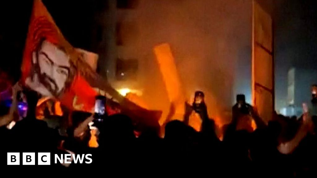 Watch: Protesters set fire to Swedish embassy in Baghdad