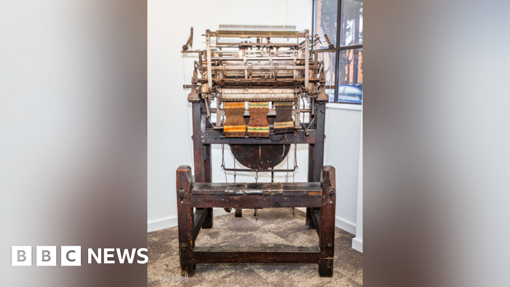 Belper's historic knitting machine back on display