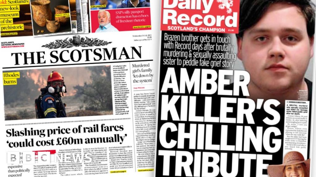 Scotland's papers: 'Depraved' murderer and ScotRail fares warning - BBC ...