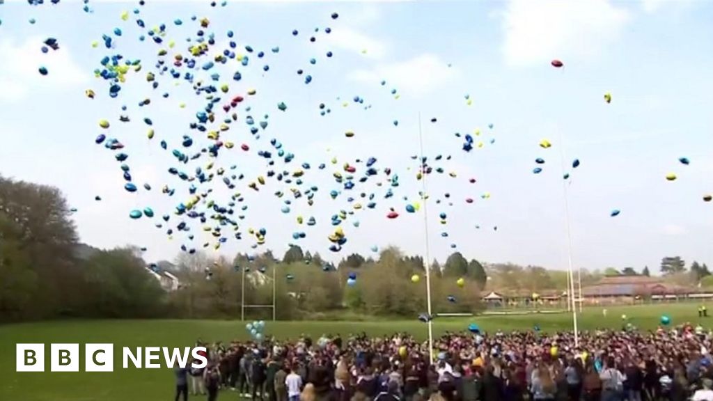 Carson Price: Hundreds release balloons in park vigil - BBC News