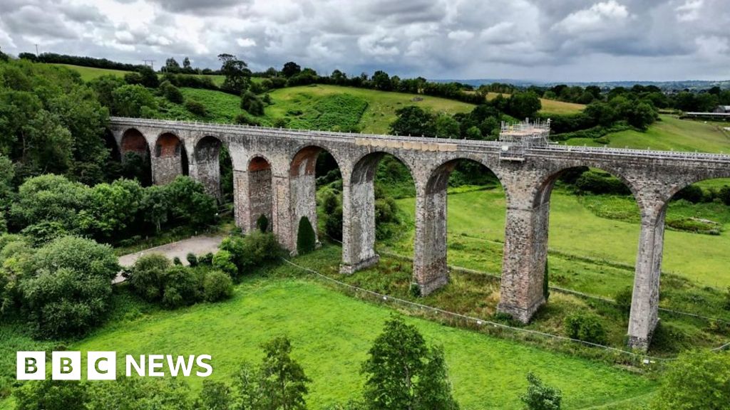 Pensford Viaduct restoration work completed after five months - BBC News