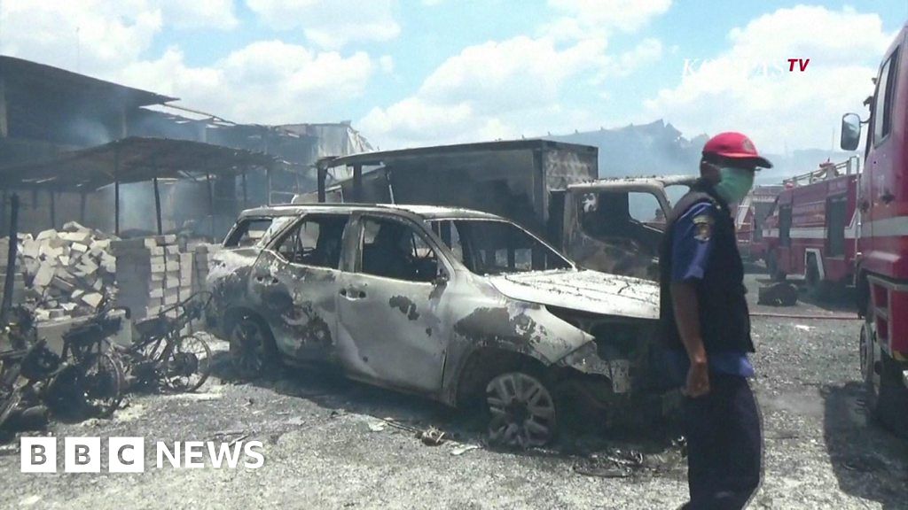 Aftermath of Indonesia firework factory explosion