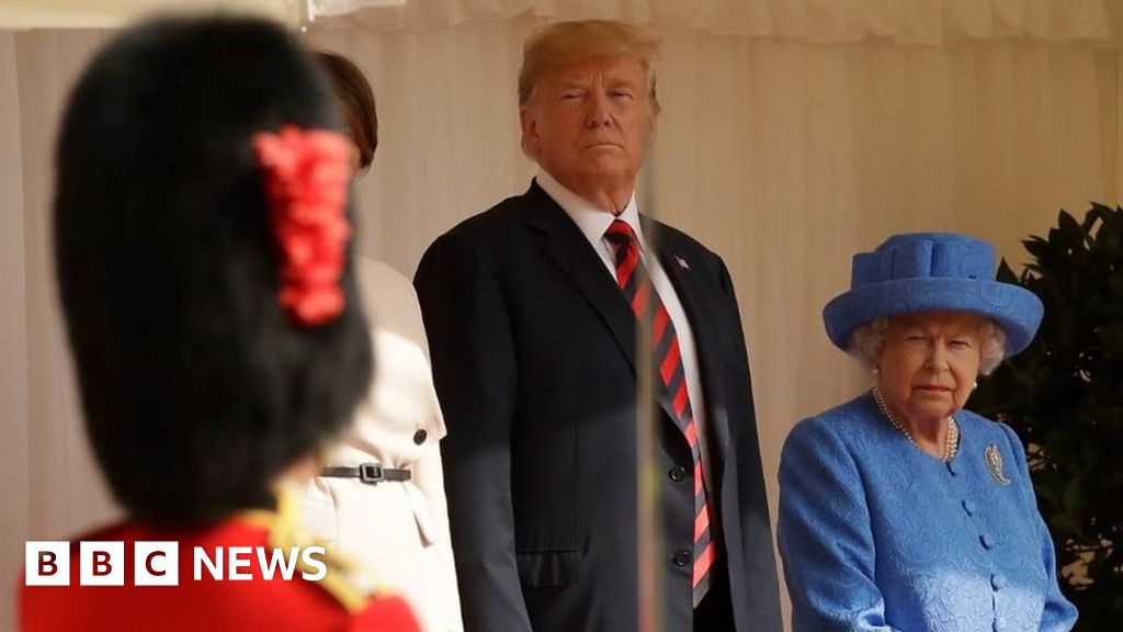 Trump meets the Queen at Windsor Castle - BBC News