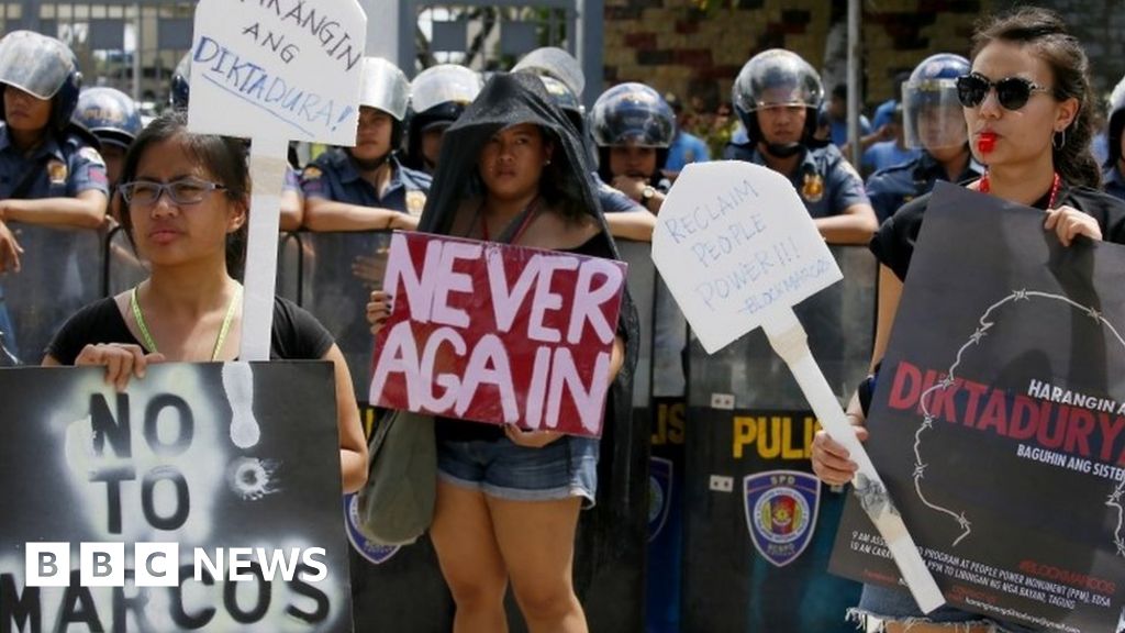 Philippines people power anniversary sparks anti-Duterte protests - BBC ...