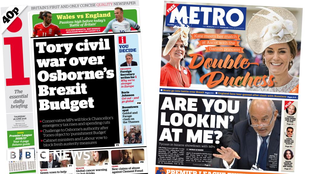 Newspaper headlines: Green faces MPs over BHS, referendum flotilla ...