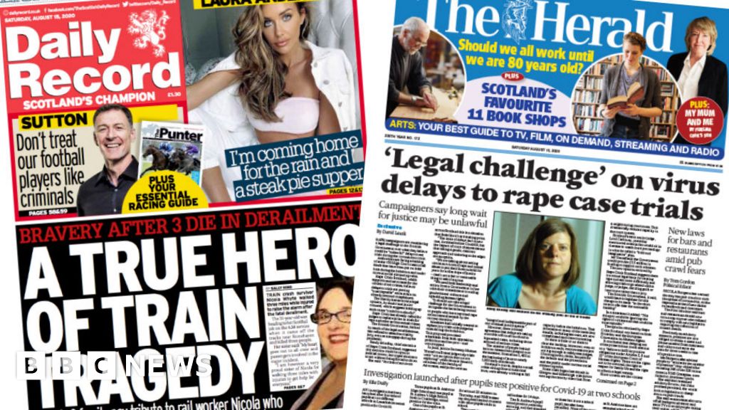 Scotland's papers: Train crash hero and virus delays to rape cases