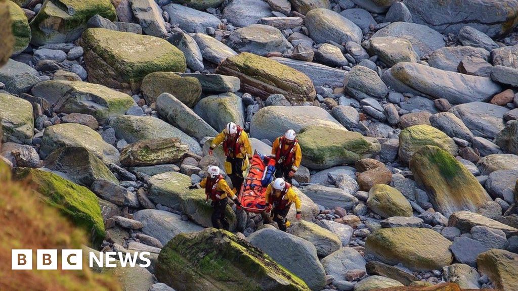Boy, 11, hurt in 200ft Lynton cliff fall - BBC News