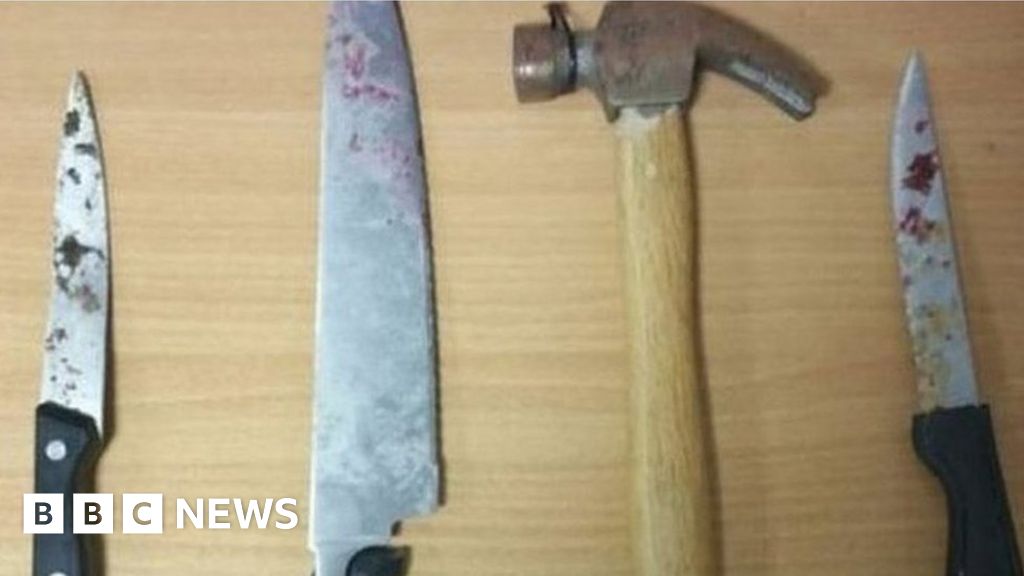 Lancashire Police officers threatened with knives and hammer by suspect ...