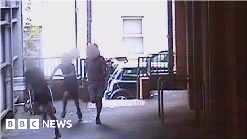 Weymouth CCTV shows gunman opening fire on fleeing men