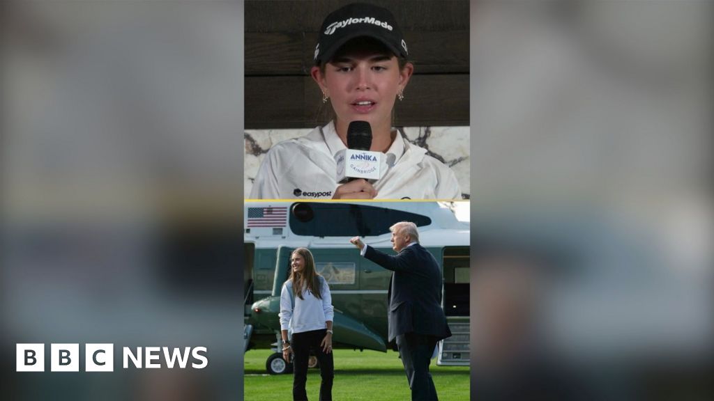Kai Trump on playing golf with the president - BBC News