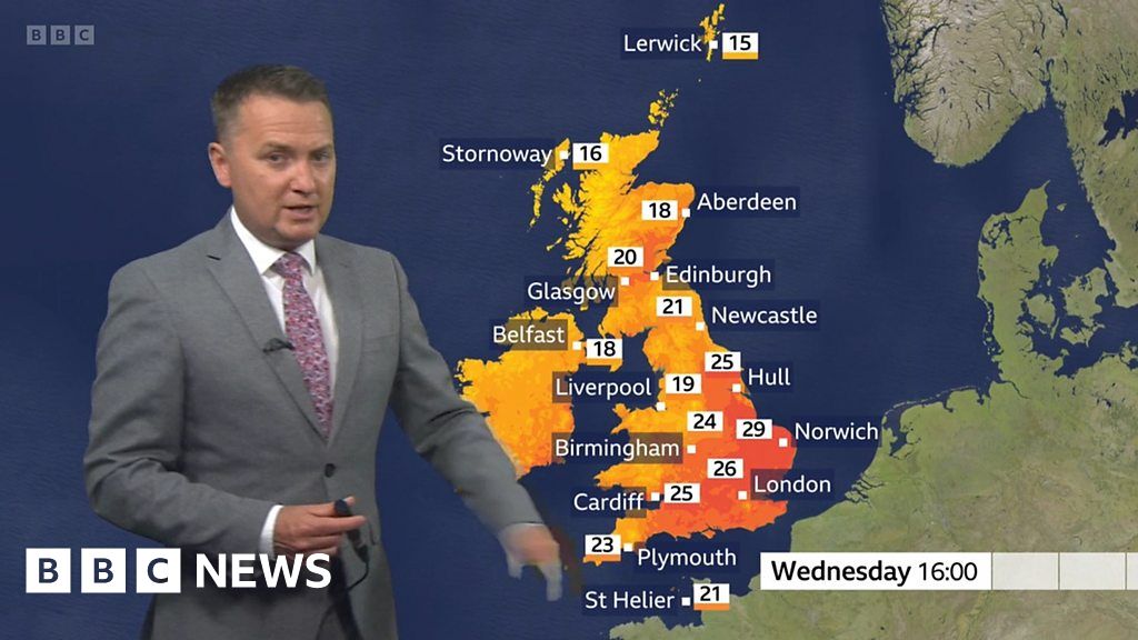 UK forecast: Cooler temperatures ahead - BBC News