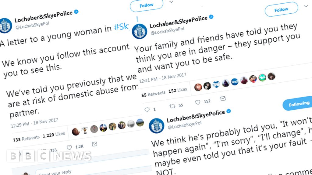 Police tweet open 'letter' to domestic abuse victim - BBC News