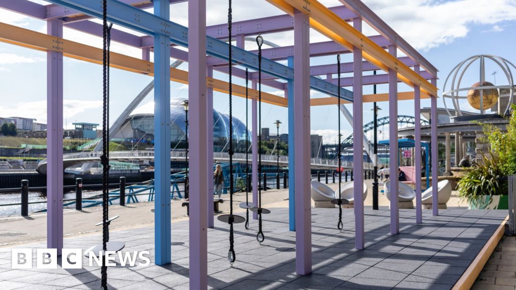 New interactive Play Pavilion opens on Newcastle Quayside - BBC News
