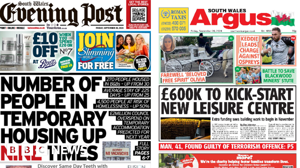 Wales' papers: Ely riot charges and rise in temporary housing numbers