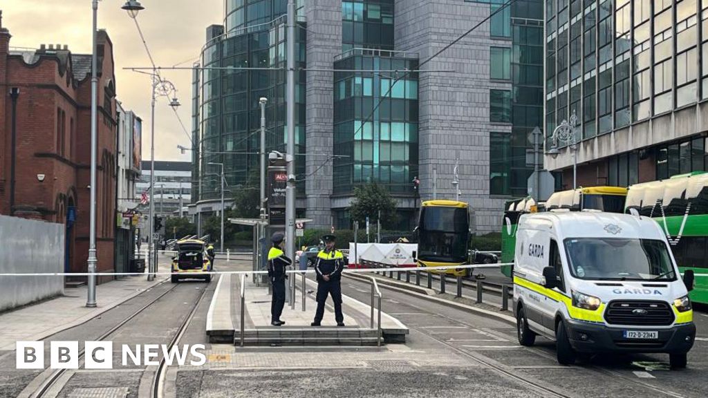 Dublin: Man dies after being struck by bus - BBC News
