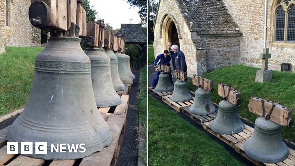 Restored bells returned to Wiltshire church - BBC News