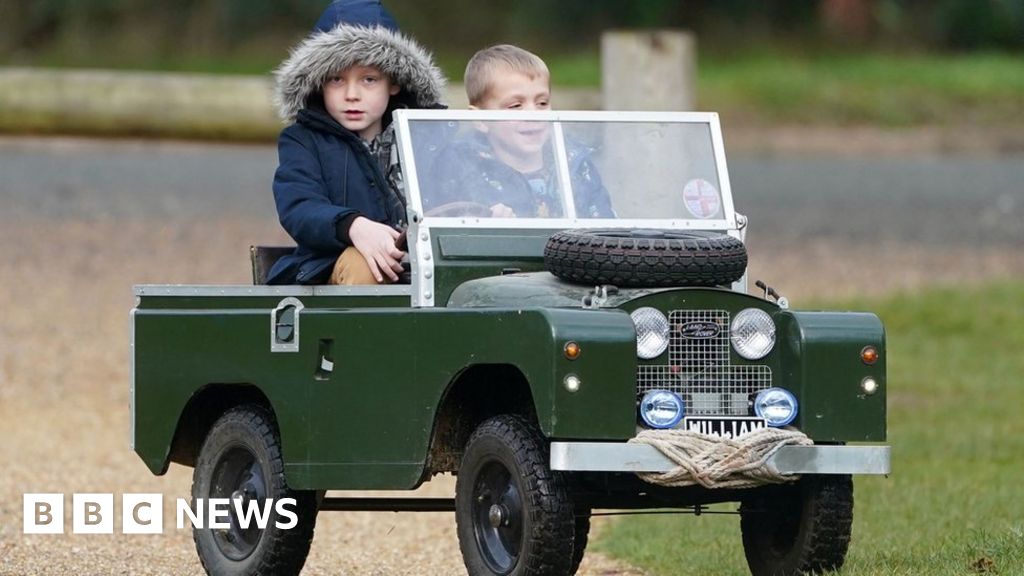 Family delighted by King's praise for toy car at Sandringham - BBC News