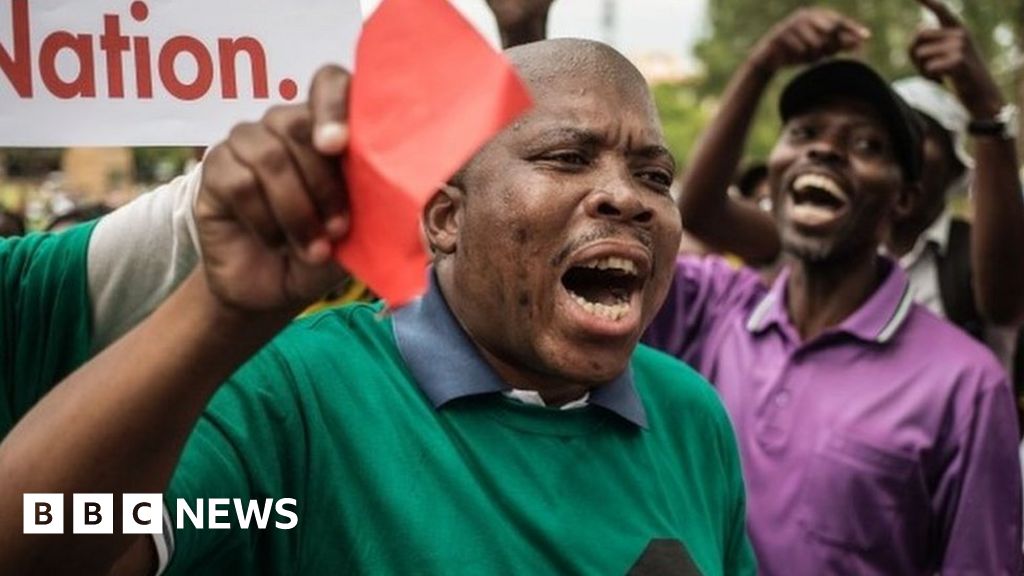 Anti-Zuma protests take place across South Africa - BBC News