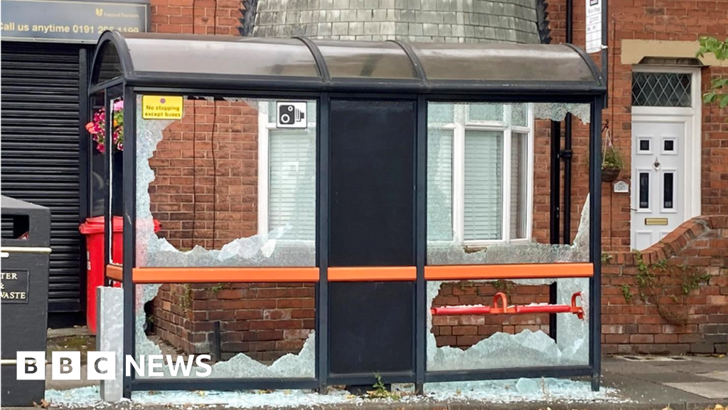 At least 17 North Shields and Wallsend bus stops smashed