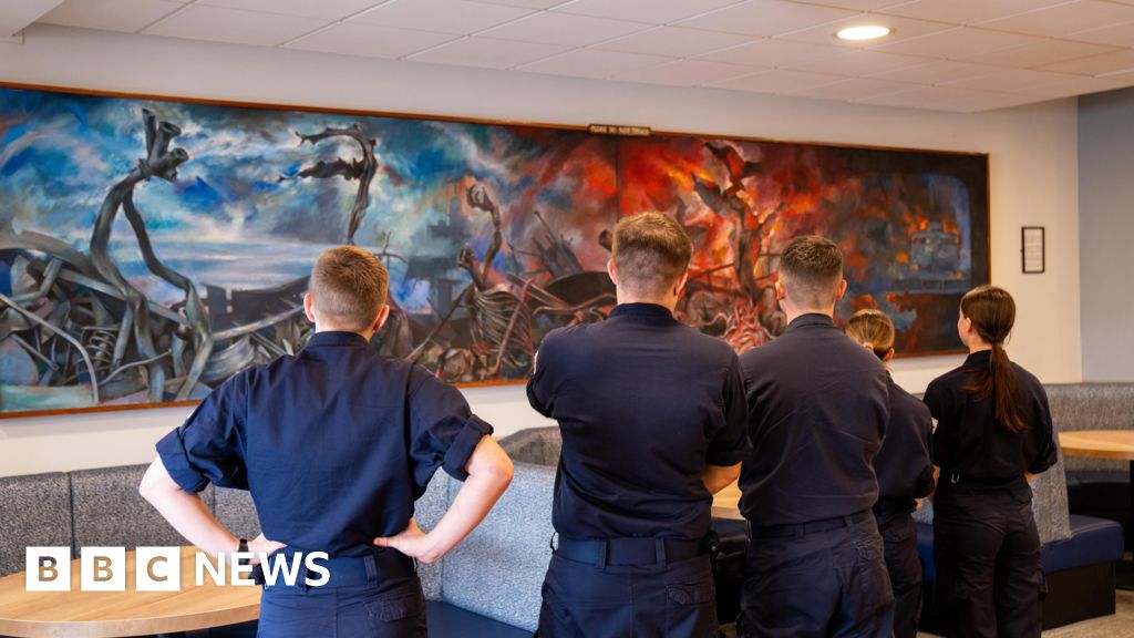 Search for mystery artist behind Falklands mural at HMS Raleigh