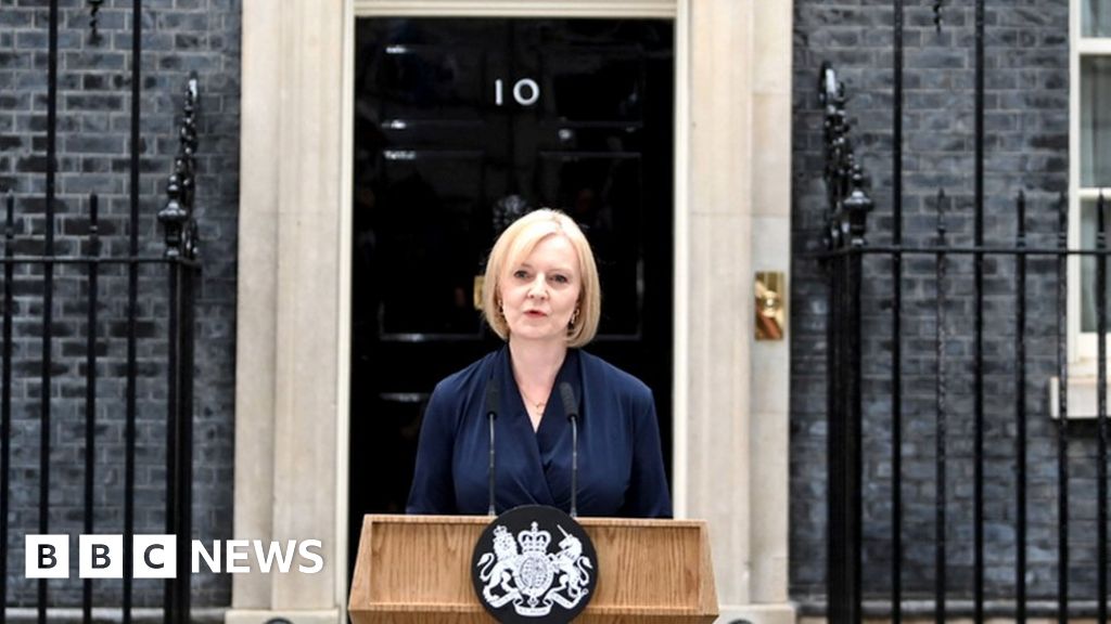 Watch Liz Truss step down as PM - BBC News